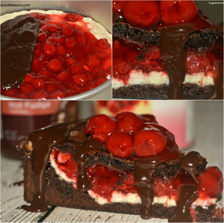 Chocolate Brownie Cherry Cheesecake | Country & Victorian Times